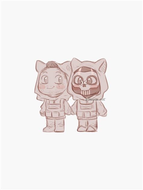 Chibi Ghostsoap 4 8 Sticker For Sale By Itskaaate Redbubble