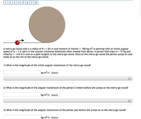 solved 7 what is the angular speed of the merry go round