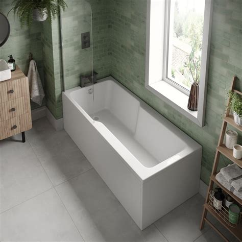 Evoque 1700 X 750mm Single Ended Shower Bath Rt Large