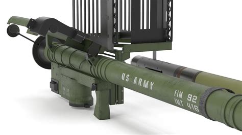 3d Model Fim 92 Stinger Missile With Launcher Turbosquid 1984656