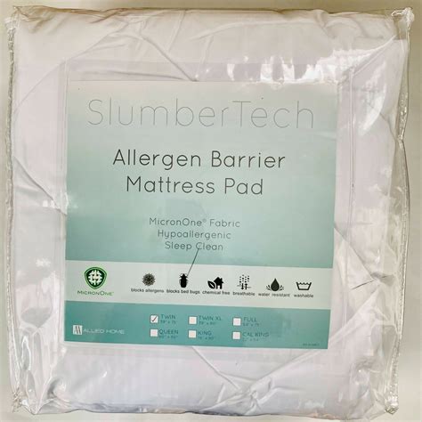 Micronone Slumbertech Allergen Barrier Mattress Pad Twin 39 X 75 Ebay