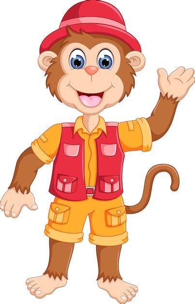 Cute Monkey Premium Vector