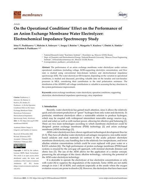 Pdf On The Operational Conditions Effect On The Performance Of An