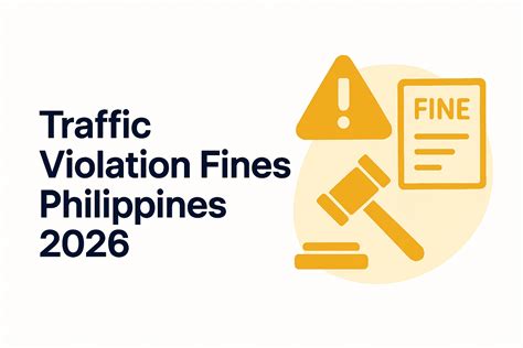Traffic Violation Fines Philippines 2026 Lto Fine Rates Expresswayph