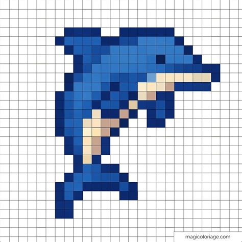 Pixel Art Easily Create Your Own Blue Pixel Dolphin
