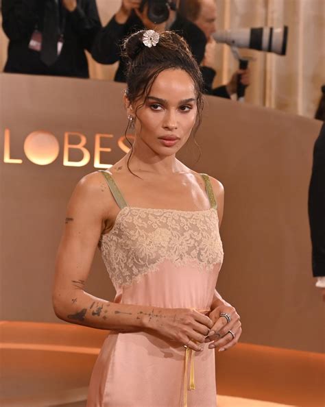 Zoë Kravitz At Golden Globe Awards In Saint Laurent Gown 2026 • Celebmafia