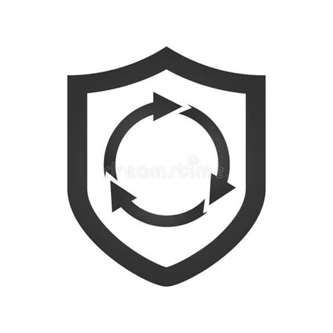 Proteja O Conceito Com Setas Do Círculo Ilustração Da Segurança Do Ector De V Isolada No Fundo