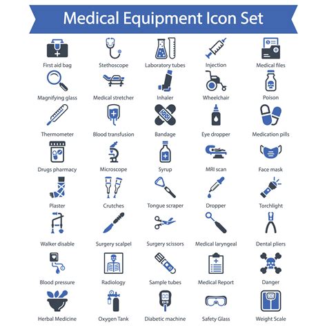 Medical Equipment Icon Set 3661140 Vector Art At Vecteezy