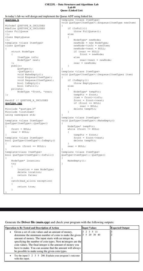solved in today s lab we will design and implement the queue