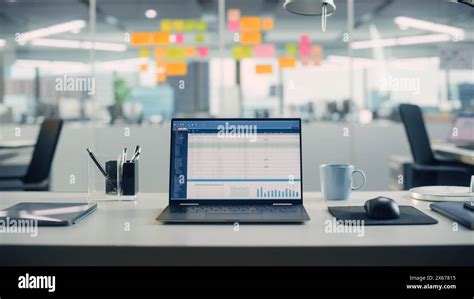 Laptop Computer With Financial Analytical Spreadsheet Application