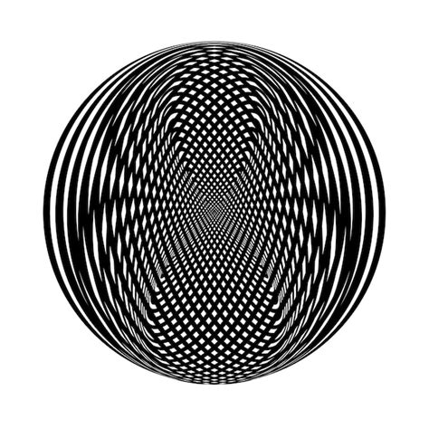 Premium Vector Abstract Black Round Shape On White Background Optical