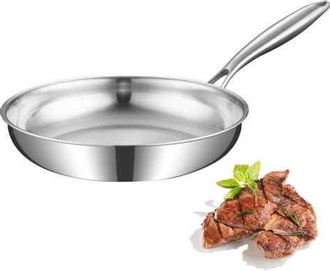 20cm Tri Ply Stainless Steel Frying Pan Professional Induction Frypan