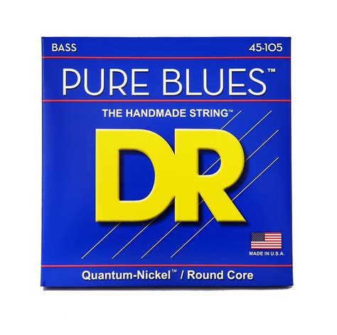 Dr Pure Blues Quantum Nickel Electric Bass Strings Long Scale Set 4