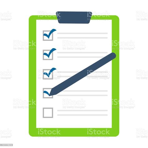 Document With Check Marks Stock Illustration Download Image Now