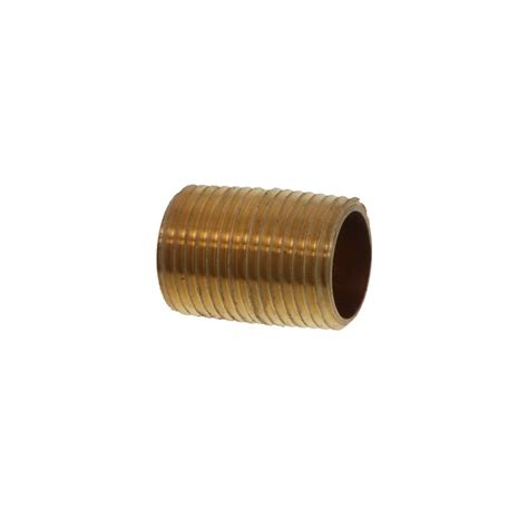 Lead Free Red Brass Nipple Threaded 12 Mpt X Close Fresh Water Systems