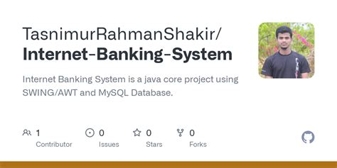 Github Tasnimurrahmanshakir Internet Banking System Internet Banking System Is A Java Core