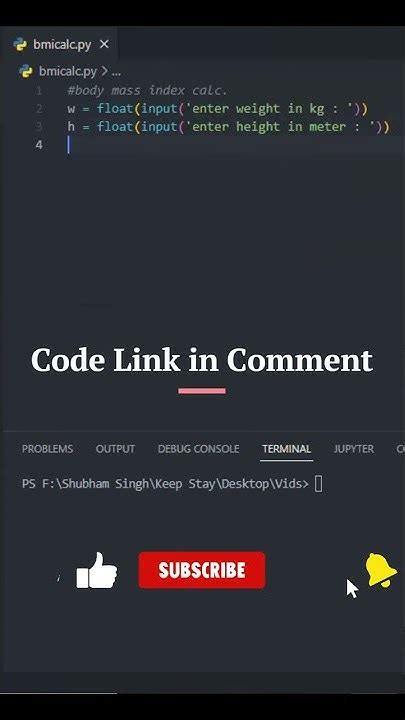 Short Trick To Calculate Body Mass Indexbmi In Python Developers