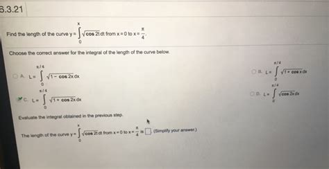 solved find the length of the curve y integral x 0