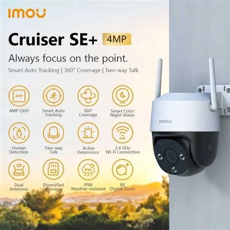 Imou Cruiser Se 4mp Ipc S41fep Вулична поворотна камера відеонагляду
