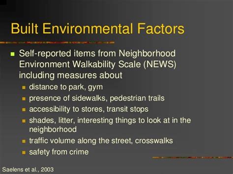 Combinations Of Perceived Built Environmental Factors A Decision Tr