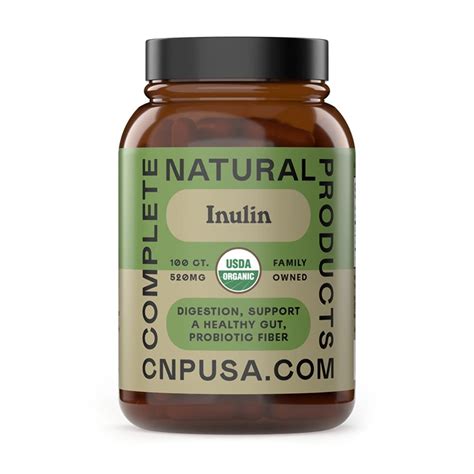 Complete Natural Products Inulin Capsules 520mg 100 Vegetarian