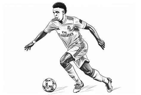 Ibujo De Vinicius Para Colorear Dibujo Del Jugador De Fútbol Vinicius