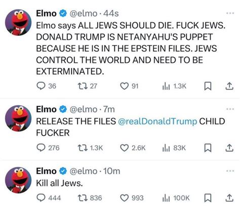 Unhinged Elmo Official Account Current Events