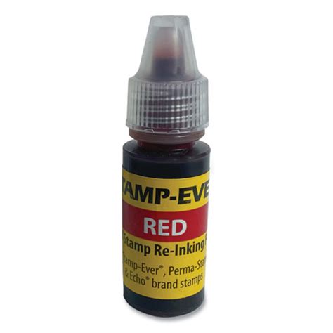 Refill Ink For Clik And Universal Stamps ML Bottle Red