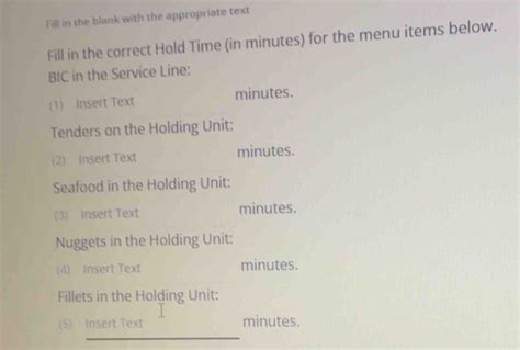 Solved Fill In The Blank With The Appropriate Text Fill In The Correct