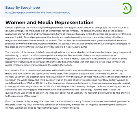 Women And Media Representation Essay Example