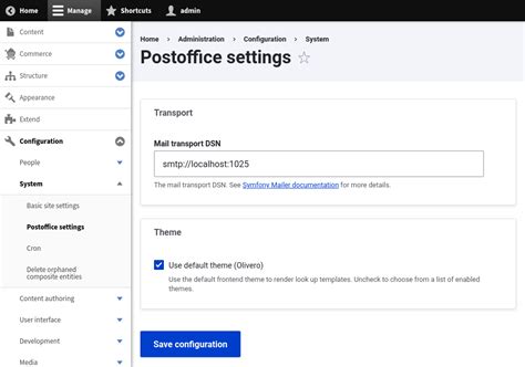 Postoffice Admin Configure The Dsn Postoffice Drupal Wiki Guide On