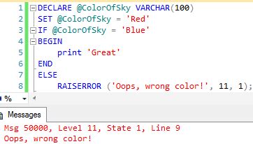 Background To Exception Handling In SQL Server