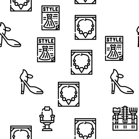 Stylist Accessory Vector Seamless Pattern 17459835 Vector Art At Vecteezy