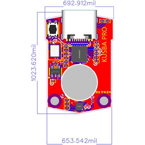KUSBA PRO USB Accelerometer PCB Auto Calibrate USB Interface For Klipper And Voron D Printer