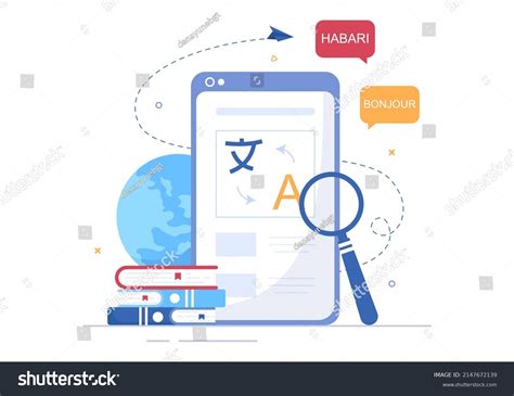 Translator Translation Language Illustration Say Hello Stock Vector