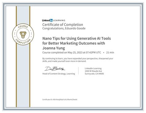 Eduardo Goode On Linkedin Certificate Of Completion