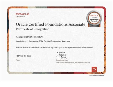 Oracleuniversity Oraclecloud Oraclecloudinfrastructure Oraclecertified… Sameera Indunil