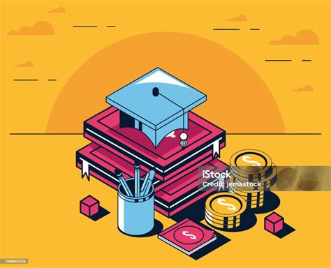 Pinjaman Pendidikan Dengan Buku Ilustrasi Stok Unduh Gambar Sekarang Beasiswa Belajar