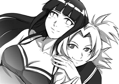 Hinata And Temari Sketch By Cherryinthesun R Naruto
