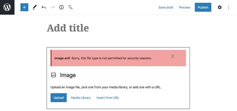 how to fix the “sorry this file type is not permitted for security