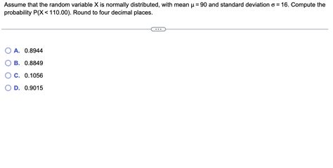 Assume That The Random Variable X Is Normally Chegg