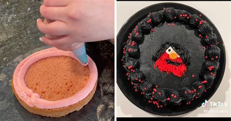 A Baker Read Emo Instead Of Elmo And The Resulting Cake Was Hilarious