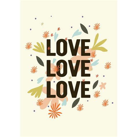 Love Love Love Poster The Badger Book Company