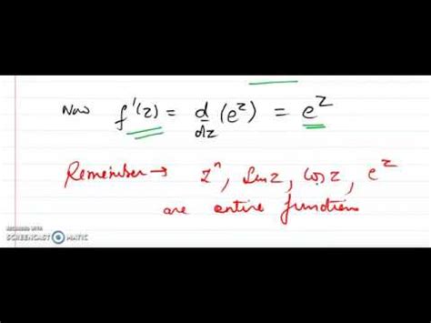 Analytic functions(Entire Function) part -2 - YouTube