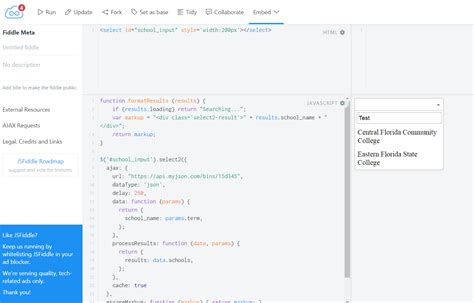 Javascript Select Ajax Can T Select Options Being Pulled In From API Stack Overflow
