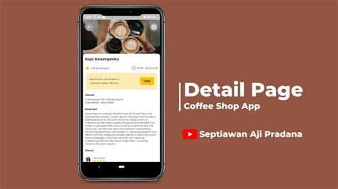 Membuat UI DetailPage Coffee Shop App Flutter YouTube
