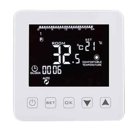 Programmable Thermostat Electric Heating Temperature Controller LCD Display Touchscreen