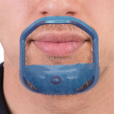 Translucent Blue Beard Style Shaper Beard Modeling Ruler Beard Air