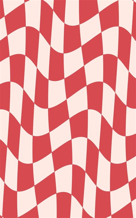 Wavy Checker Red Wallpaper 배경화면