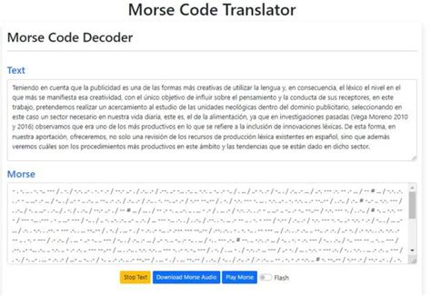 Morse Code Translator Interesante Traductor De Texto A Código Morse Eriespacio